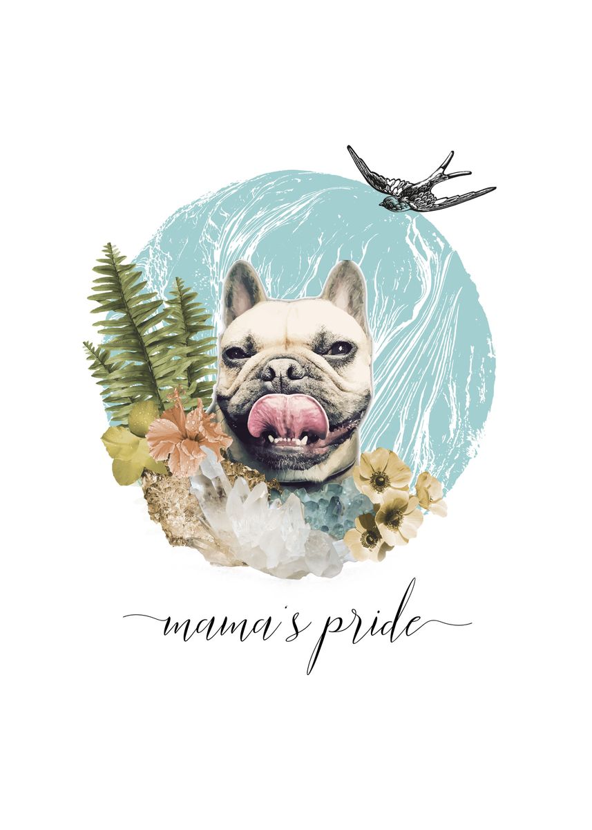 'frenchie love' Poster by Jennifer Klapf | Displate