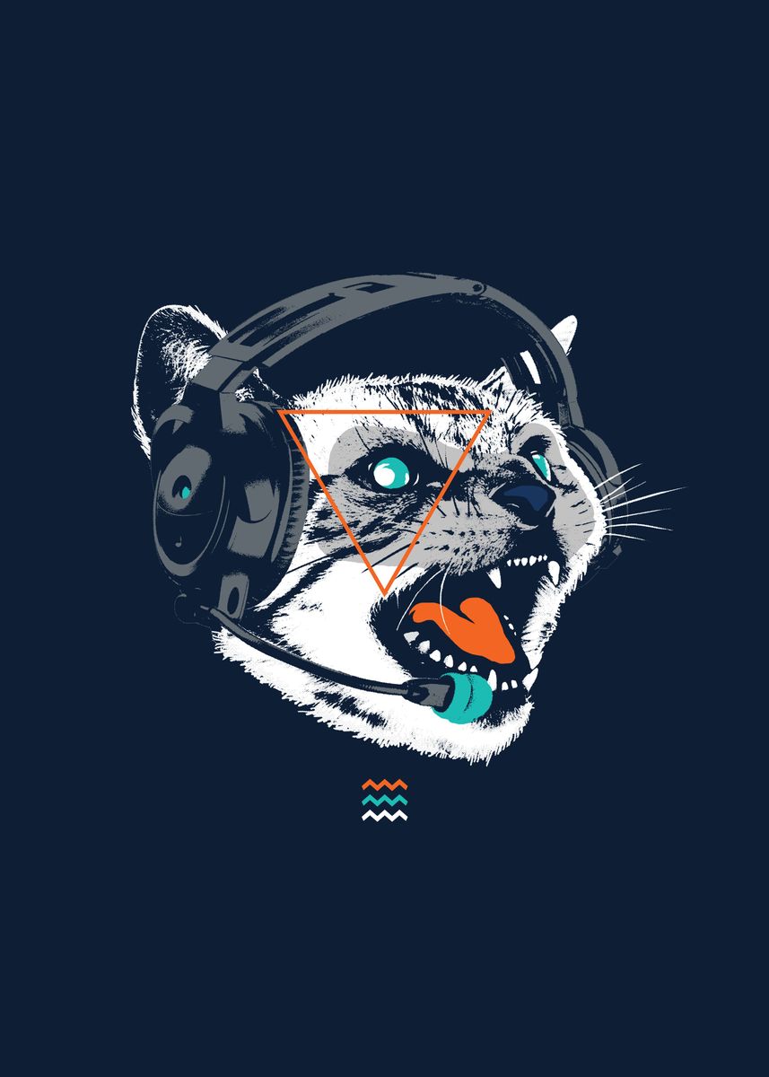 'Stereo Cat' Poster by Steven Toang | Displate