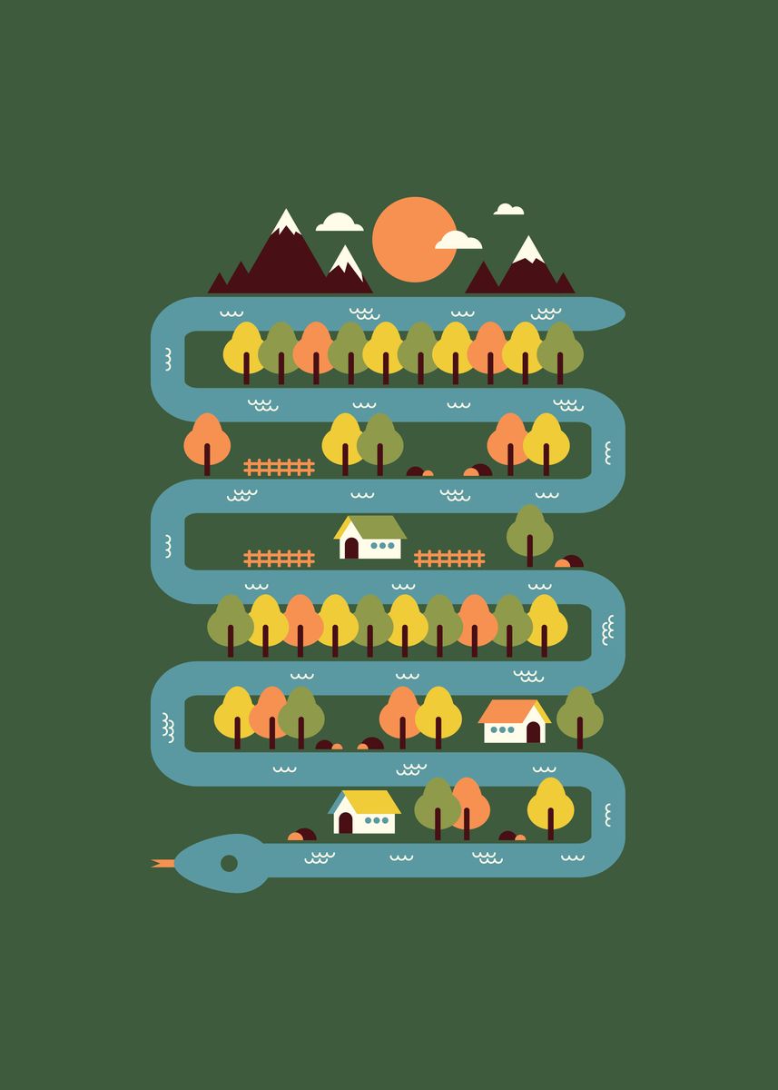 'Snake River' Poster by Steven Toang | Displate