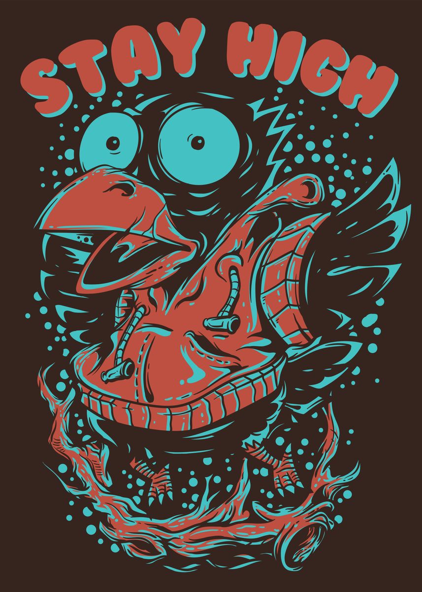 'Stay high' Poster, picture, metal print, paint by Ruslan Geliskhanov ...