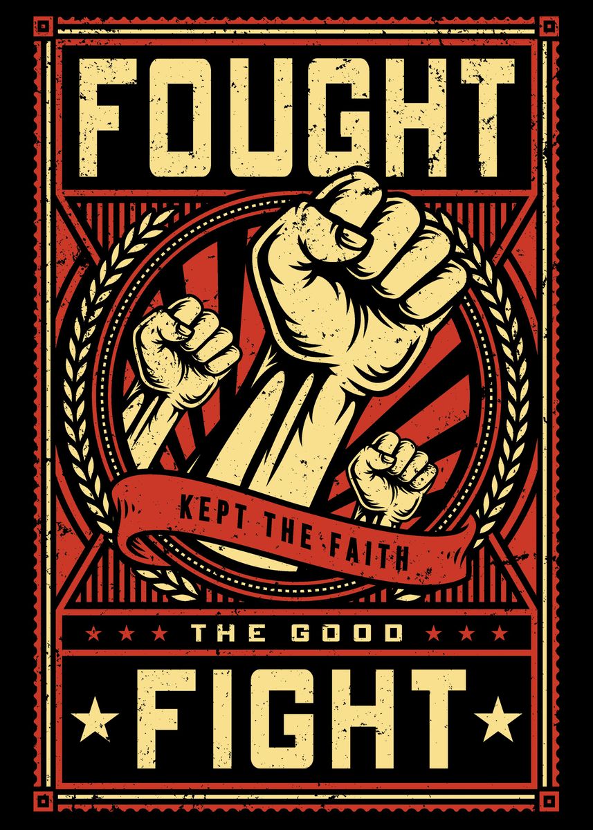 'Fought The Good Fight' Poster, picture, metal print, paint by Brandon ...