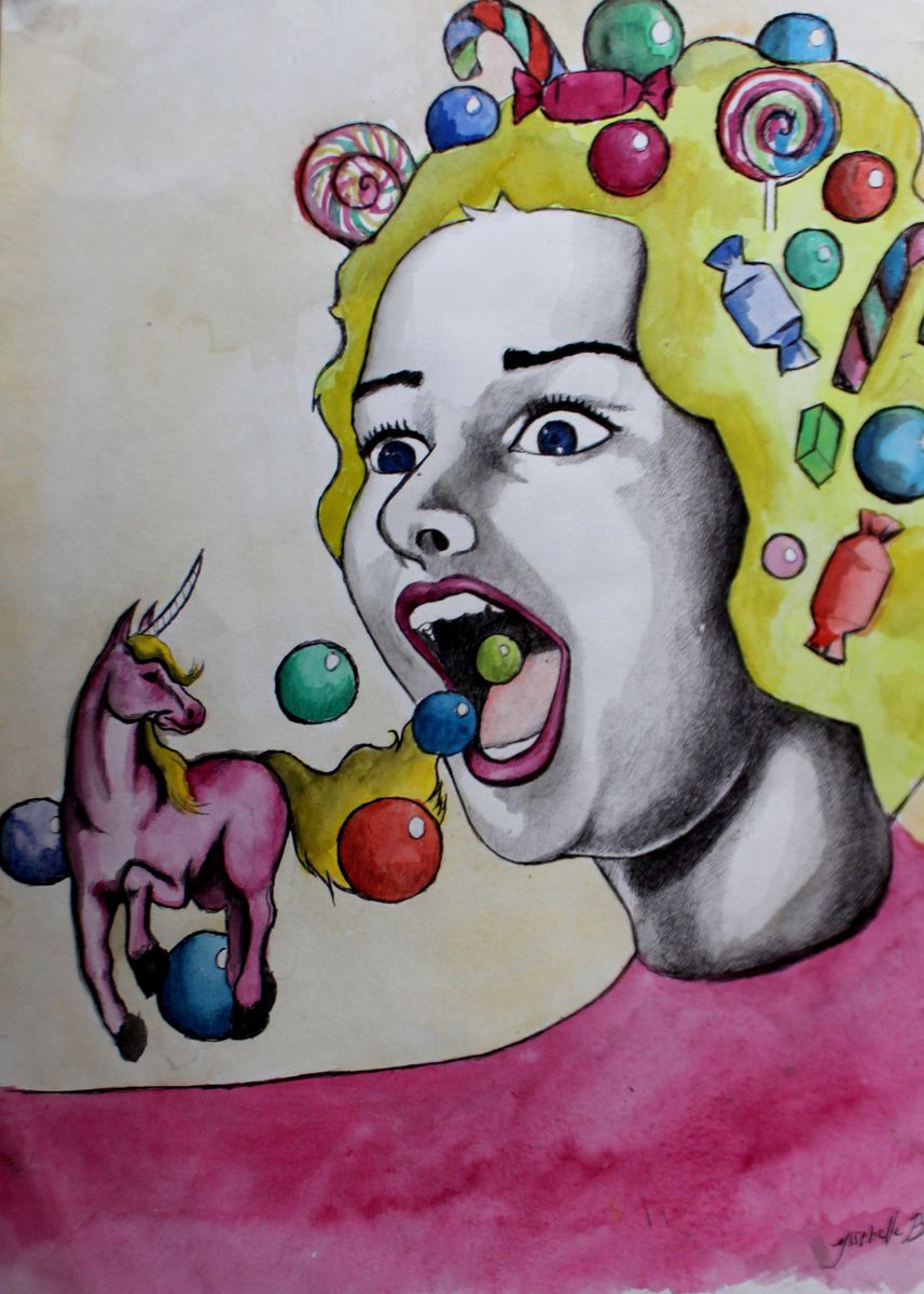 'Sweet gal' Poster, picture, metal print, paint by Yssebelle ...