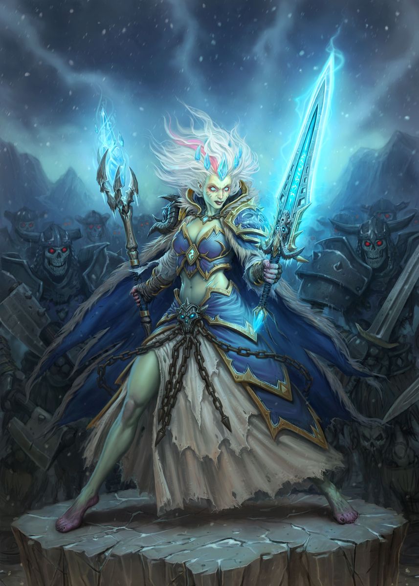 'Frost Lich Jaina' Poster, picture, metal print, paint by Blizzard ...