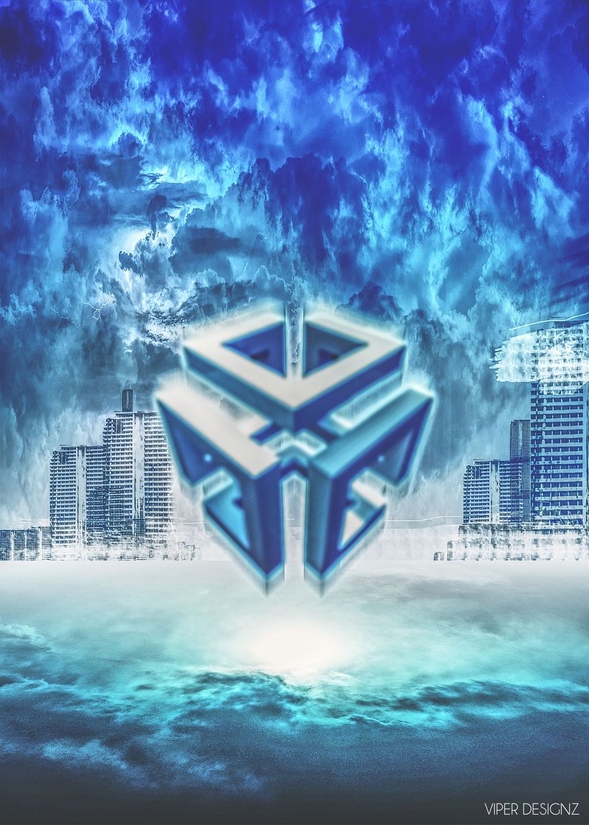 'Vortex Cube' Poster, picture, metal print, paint by Joshua | Displate