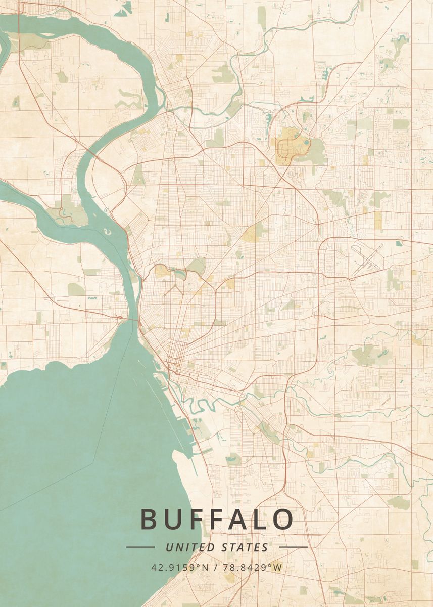 'Buffalo United States' Poster, picture, metal print, paint by Designer ...