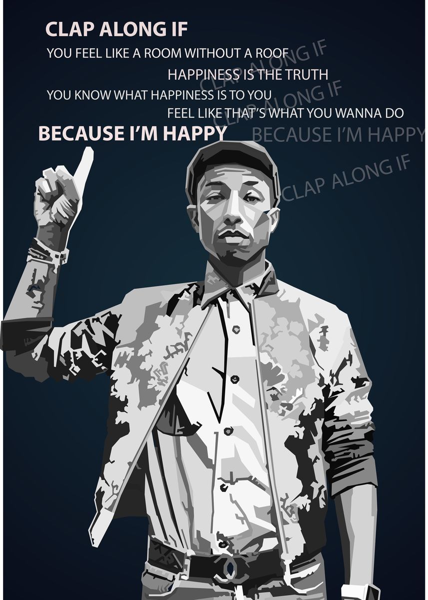 'Pharrell Williams Pop Art' Poster, picture, metal print, paint by ...