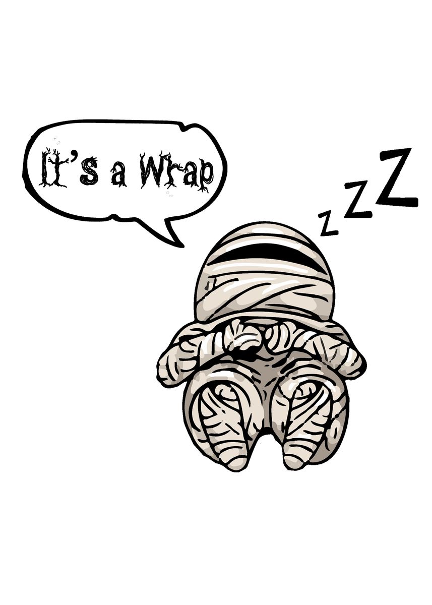 'Halloween Sleeping Mummy ' Poster, picture, metal print, paint by ...