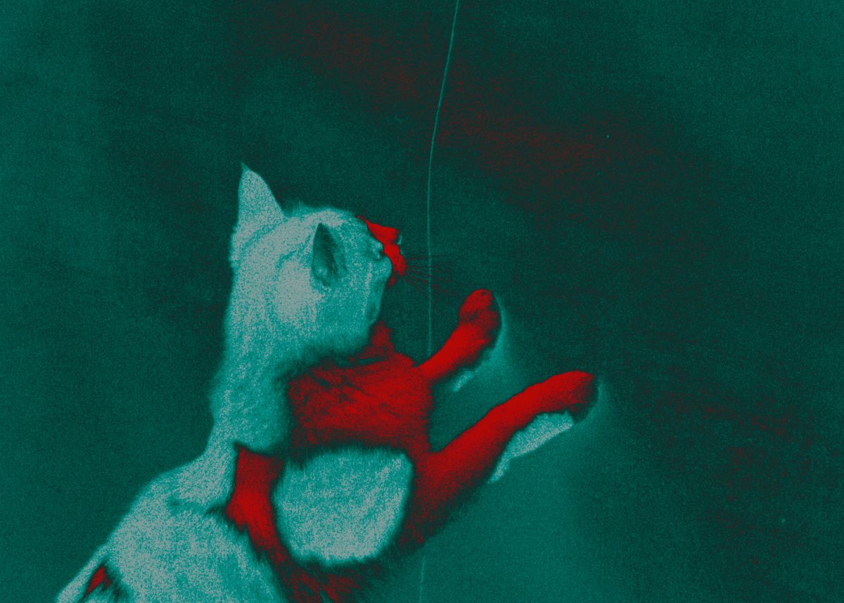 'Psychedelic cat' Poster by psycodelic ART | Displate