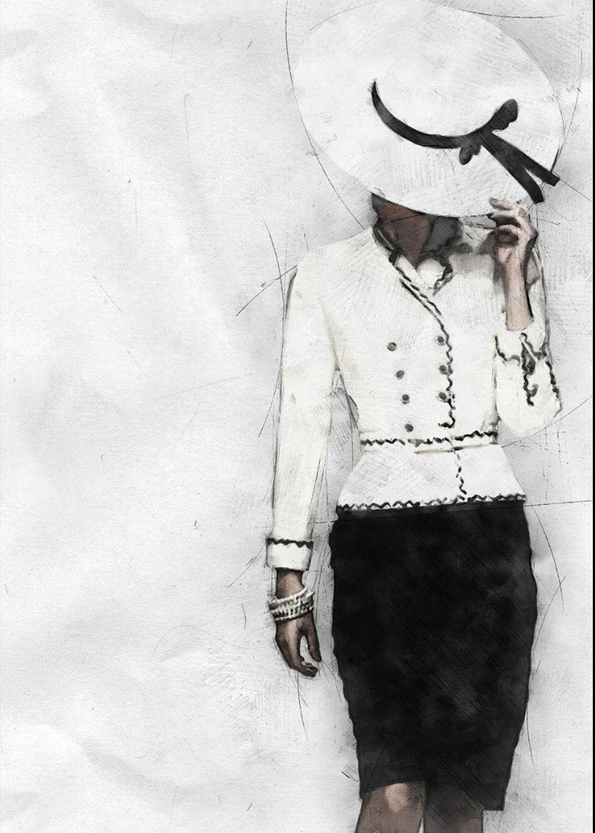 'Chanel Classic Look' Poster by Fares Weazel | Displate