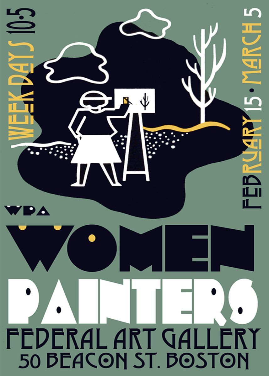 'Women Painters Exhibition' Poster, picture, metal print, paint by Head ...