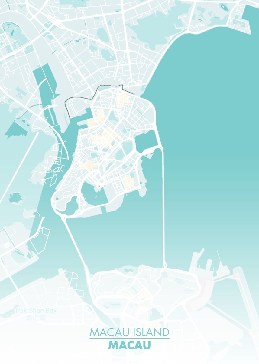 'Macau' Poster, picture, metal print, paint by Fanfreak | Displate