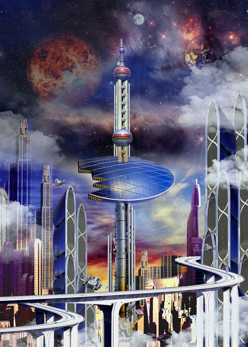 'Futuristic Artwork' Poster, picture, metal print, paint by Lena Chy ...