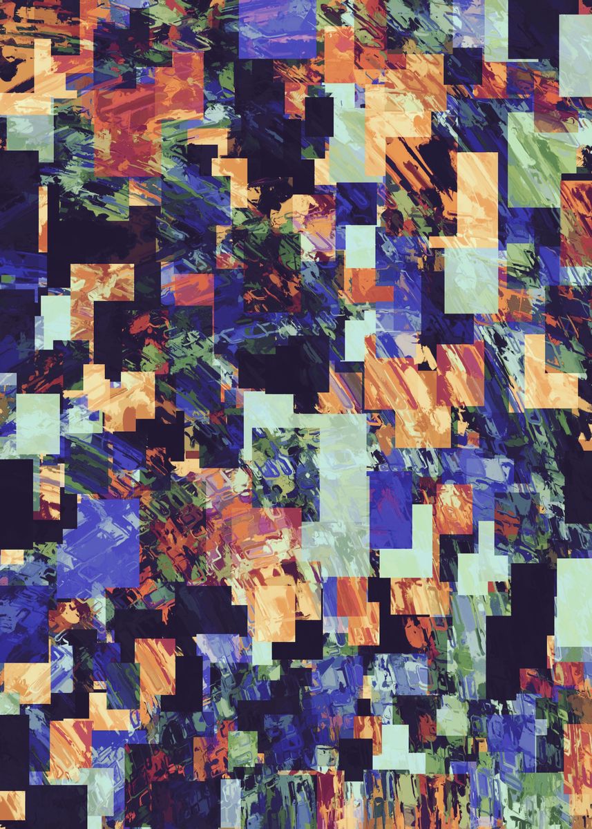 'geometric square abstract' Poster by timmy LA | Displate