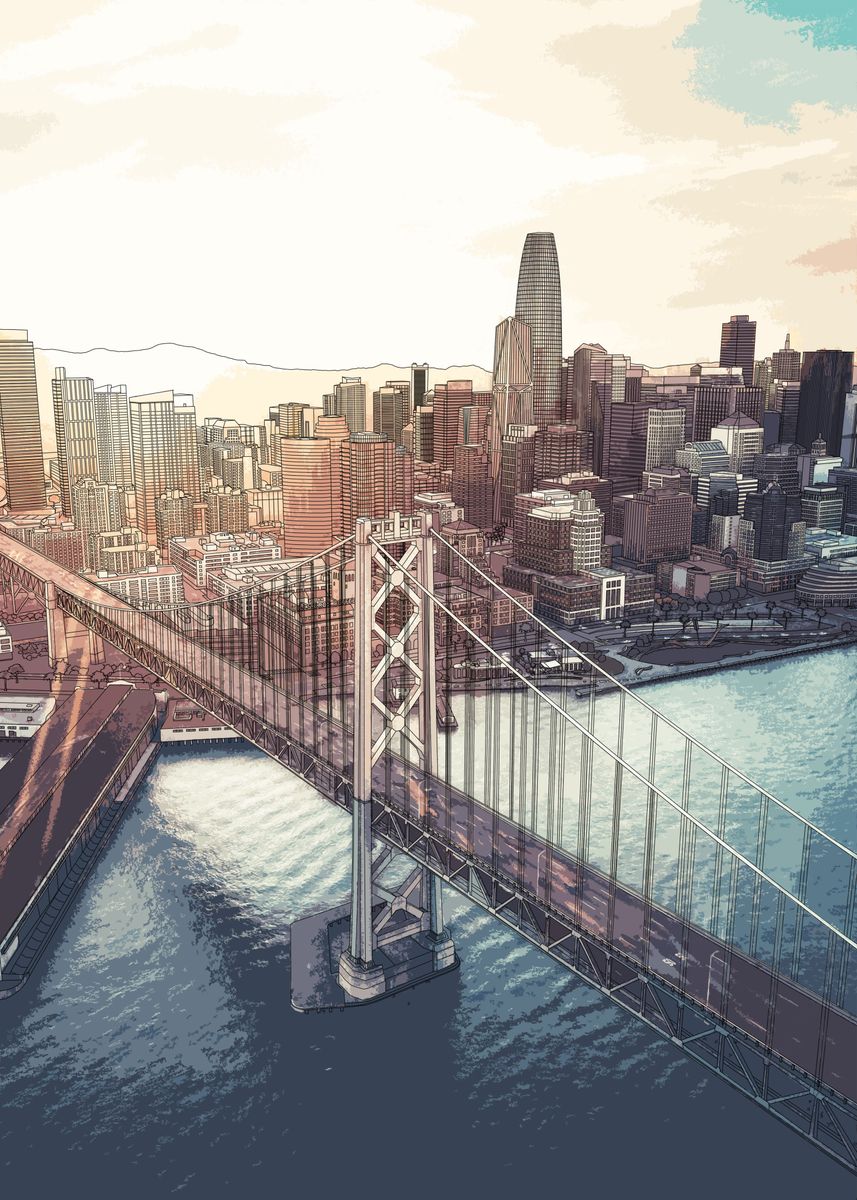 'Bay Bridge' Poster by ARTilley | Displate