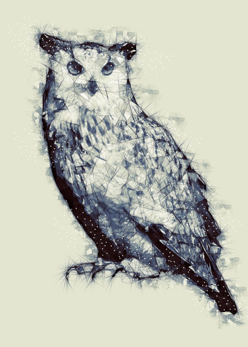 'Eagle Owl' Poster by 4T4 Design Studio | Displate