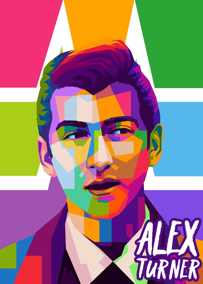 'Alex Turner portrait' Poster, picture, metal print, paint by Rizky ...