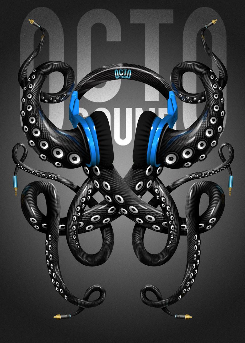 'Octo sound' Poster, picture, metal print, paint by Kaloyan Iordanov ...