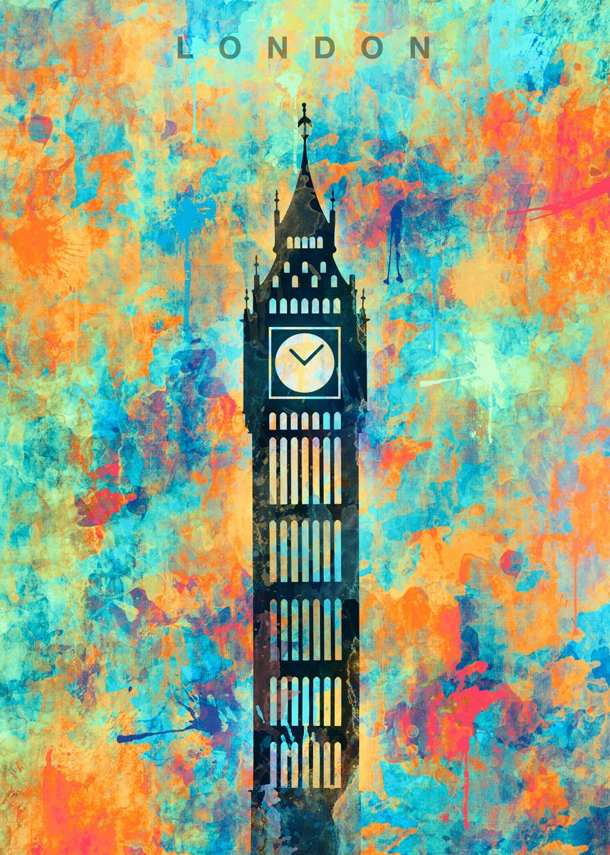 'London' Poster, picture, metal print, paint by Simon Garcia | Displate