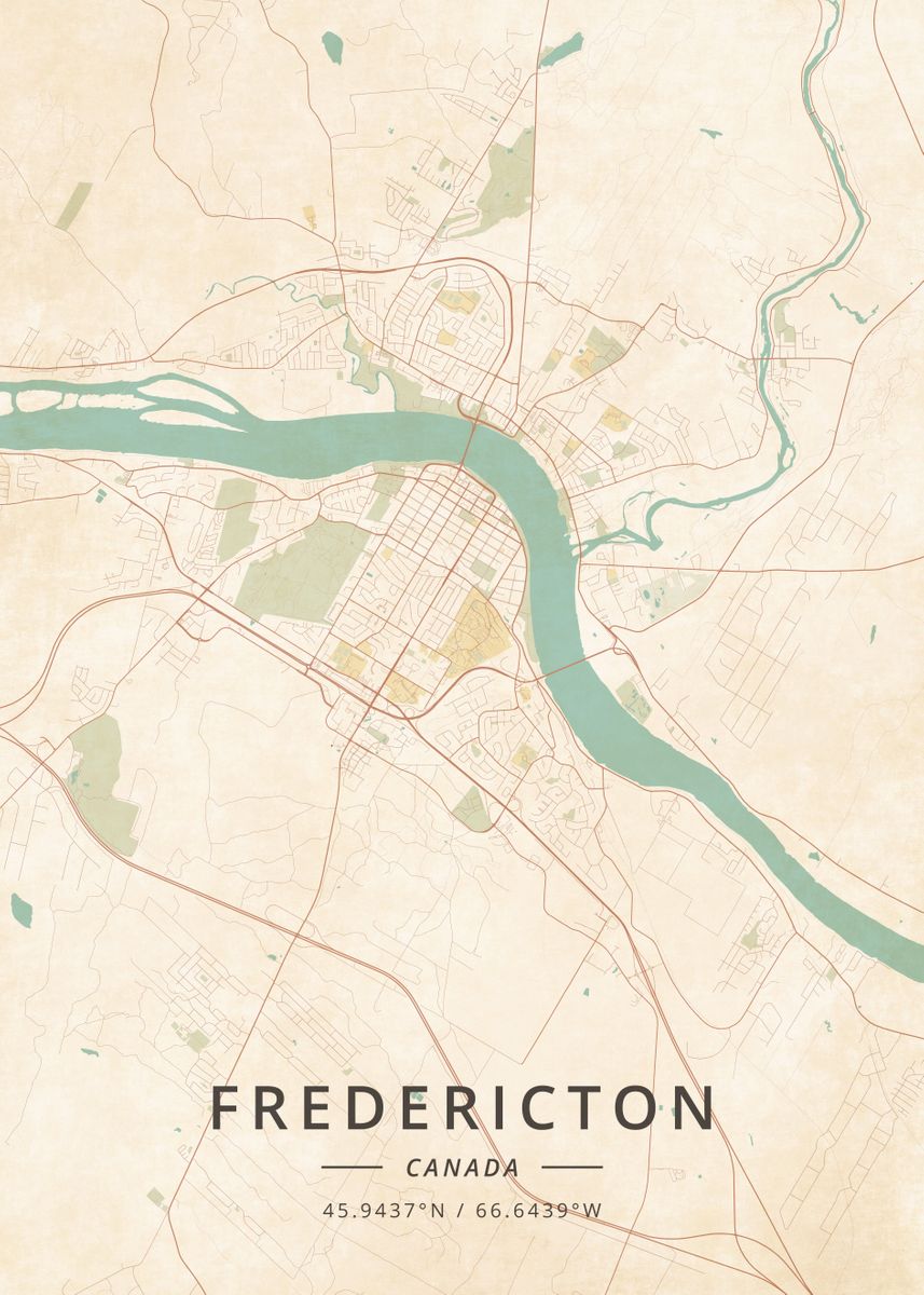 'Fredericton Canada' Poster, picture, metal print, paint by Designer ...
