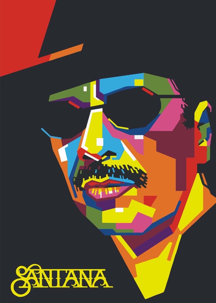 'Santana' Poster, picture, metal print, paint by Acongraphic Studio ...