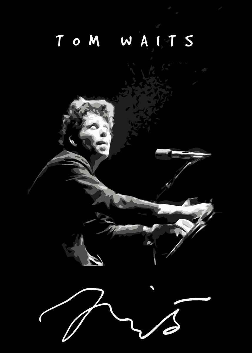 ' Tom Waits' Poster, picture, metal print, paint by Carlos Marques ...
