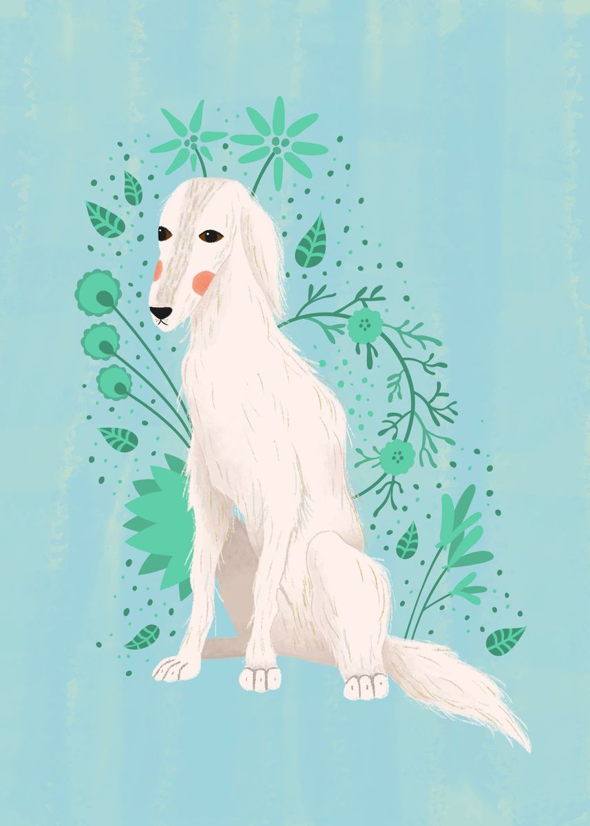 'Snowflake the dog' Poster by Susana Segatto | Displate