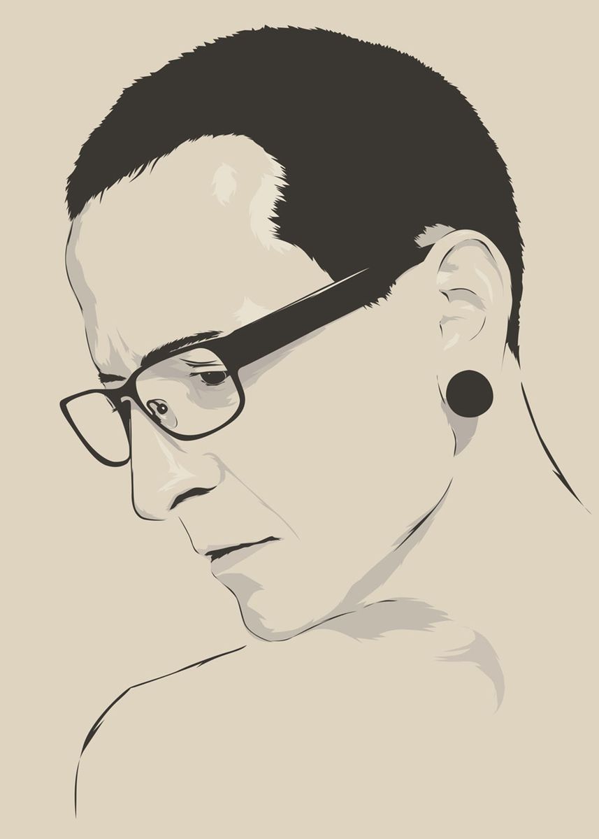 'CHESTER LP' Poster, picture, metal print, paint by Rafael Dxgn | Displate