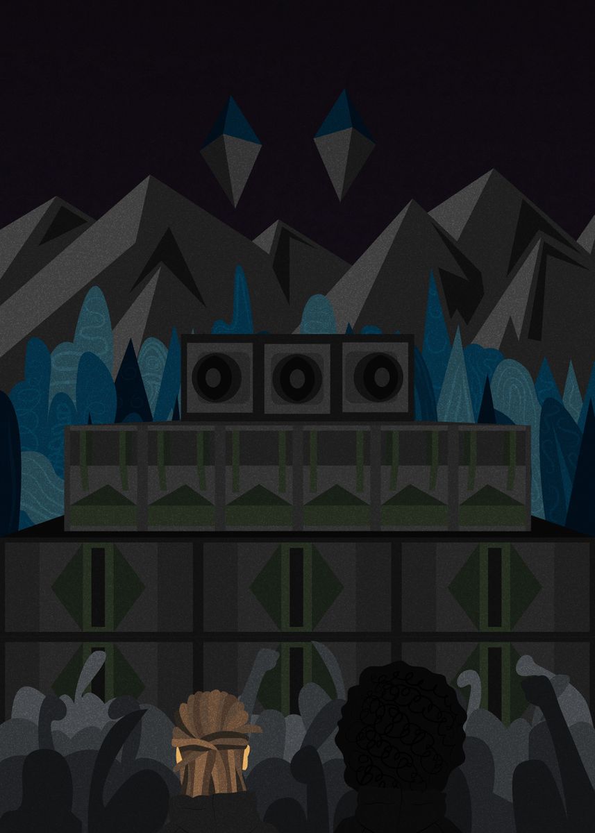 'Free Party' Poster by Jeje | Displate