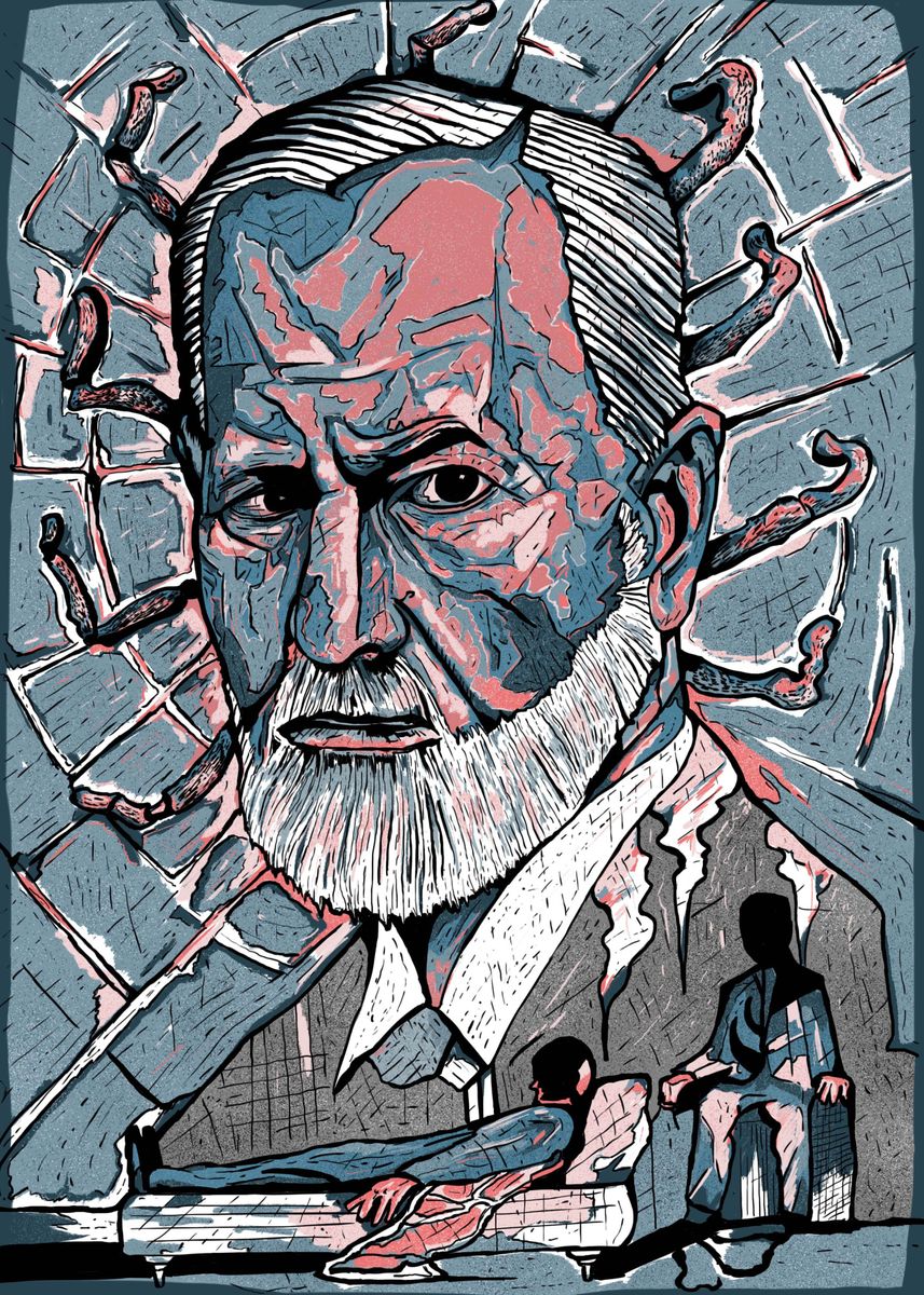 'FREUD' Poster, picture, metal print, paint by 5bdca0eef1a99 | Displate