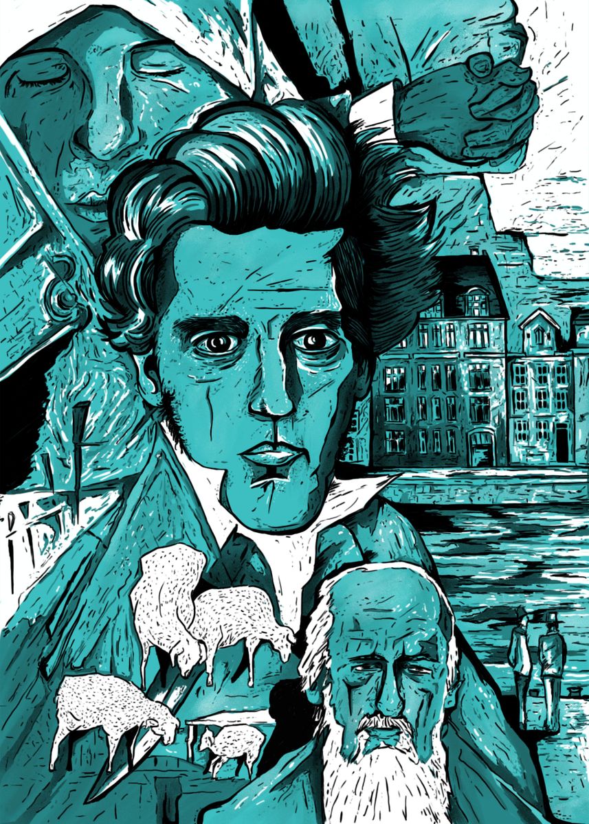 'Kierkegaard ' Poster, picture, metal print, paint by 5bdca0eef1a99 ...