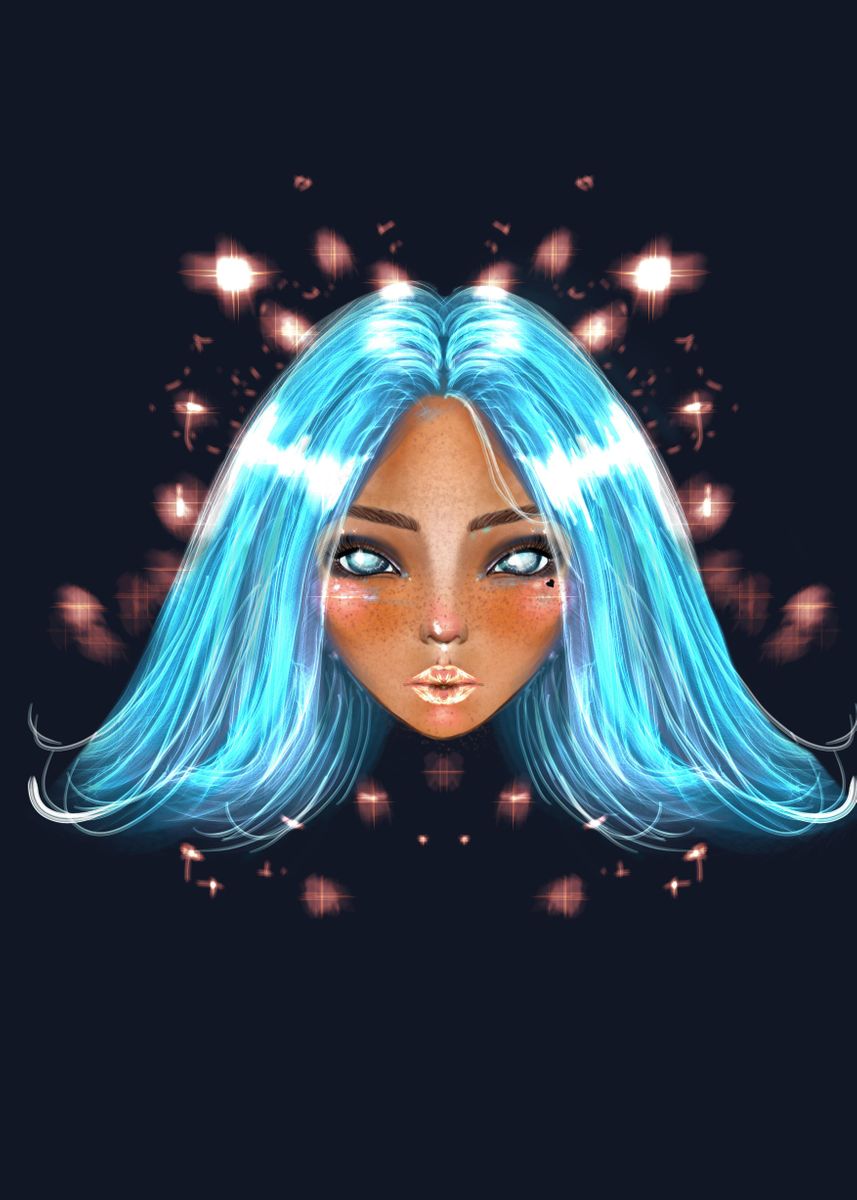 'Bloa' Poster, picture, metal print, paint by israa naser | Displate