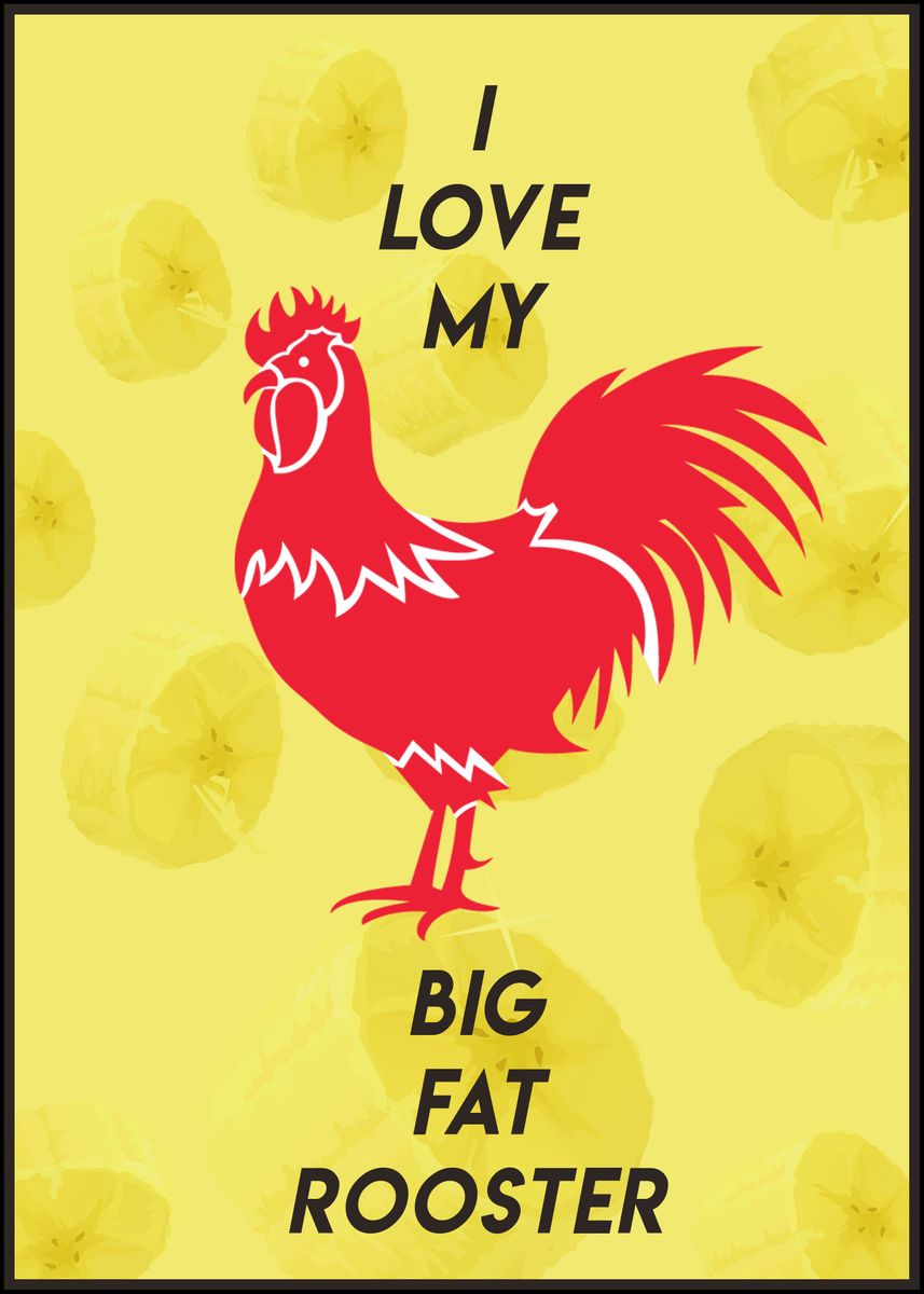 'rooster 2' Poster, picture, metal print, paint by Nemanja Spasojevic ...