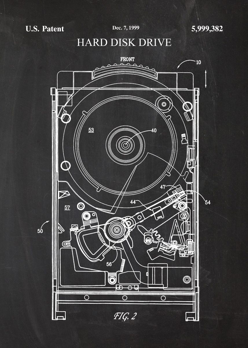 '1999 Hard Disk Drive' Poster, picture, metal print, paint by Nicram K ...