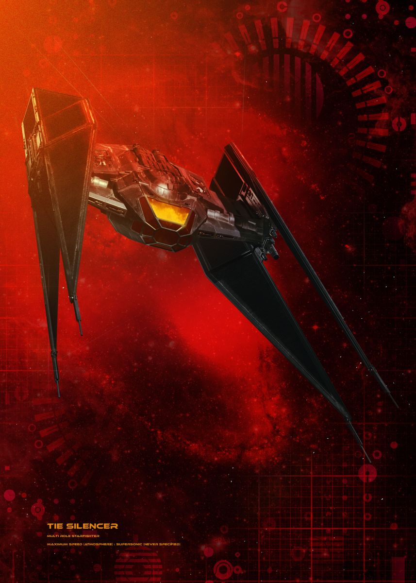 'Tie Silencer ' Poster, picture, metal print, paint by Star Wars | Displate