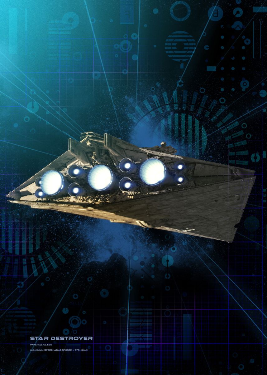 'Star Destroyer ' Poster, picture, metal print, paint by Star Wars ...