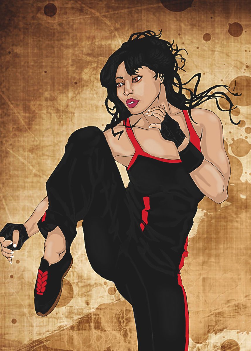 'Red Tiger' Poster, picture, metal print, paint by Daniel Smith | Displate