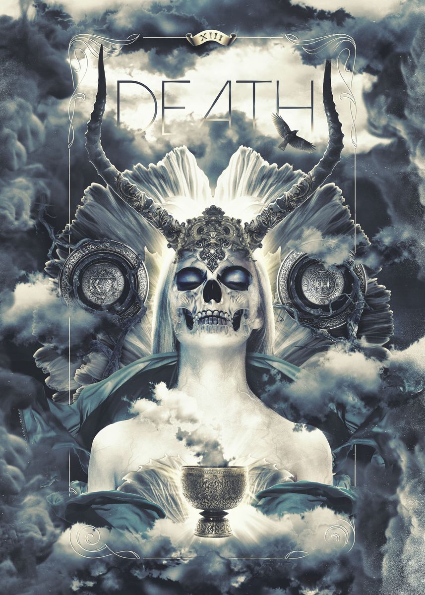 'Death Card' Poster, picture, metal print, paint by Barrett Biggers ...