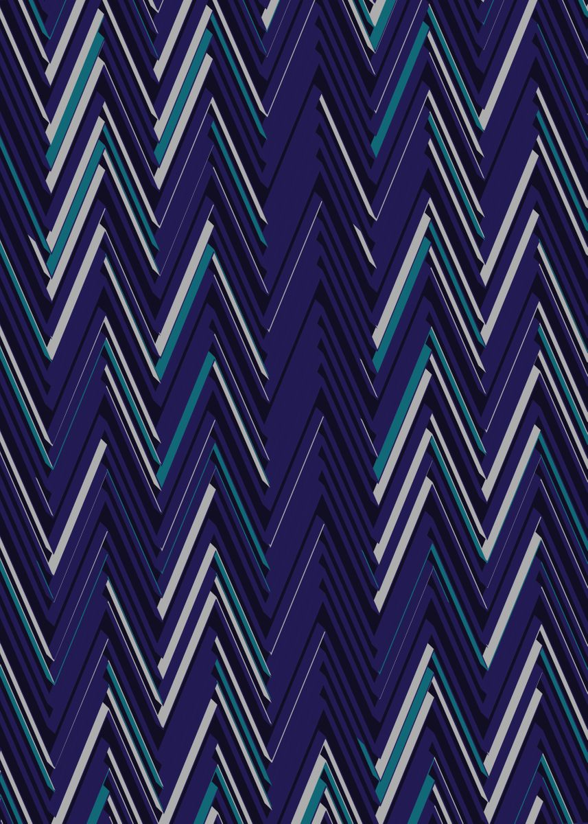 '3D Chevron' Poster, picture, metal print, paint by Amir Faysal | Displate