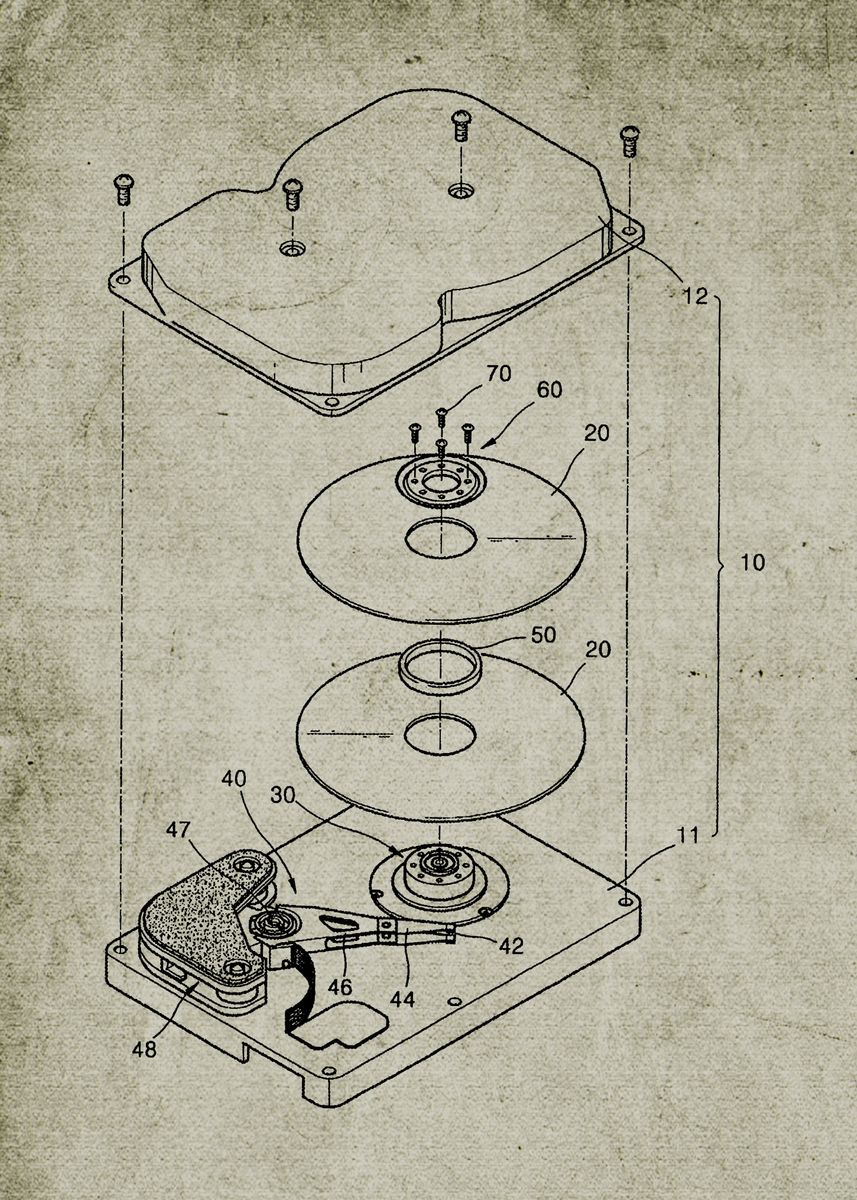 'HDD Hard Disk Drive' Poster, picture, metal print, paint by Nicram K ...