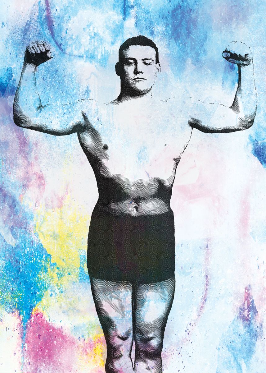 'Muscles' Poster, picture, metal print, paint by NiBi Prints | Displate