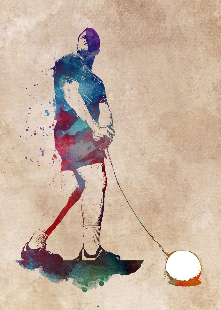 'Hammer throw ' Poster, picture, metal print, paint by JBJart Justyna ...