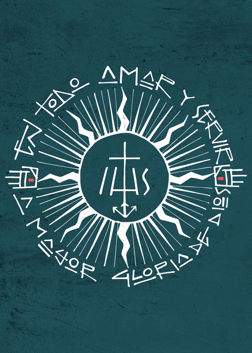 'Jesuit symbol and phrase' Poster, picture, metal print, paint by Iknu ...
