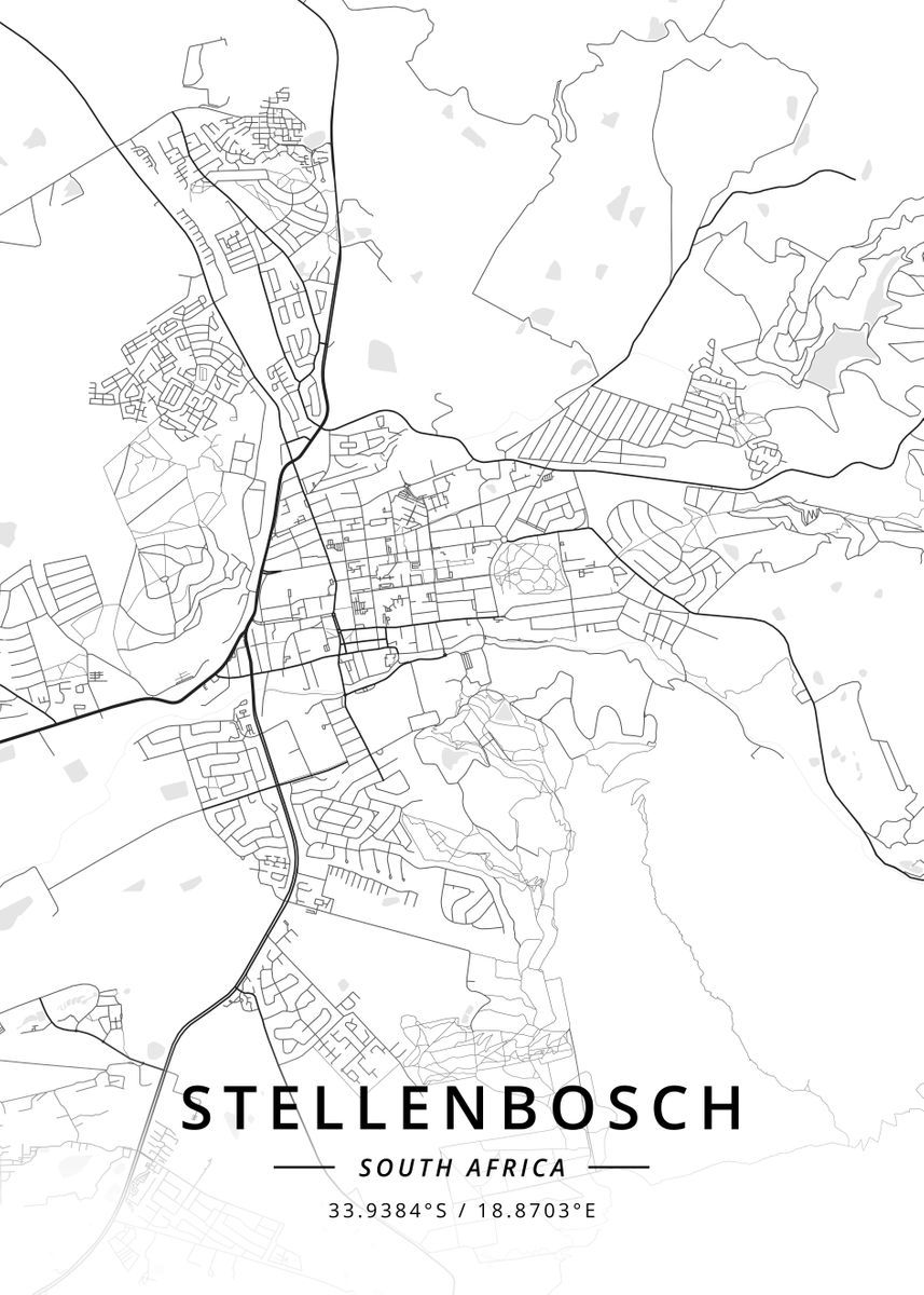 'Stellenbosch South Africa' Poster, picture, metal print, paint by ...