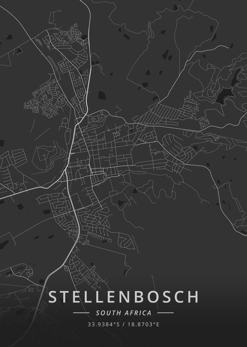 'Stellenbosch South Africa' Poster, picture, metal print, paint by ...