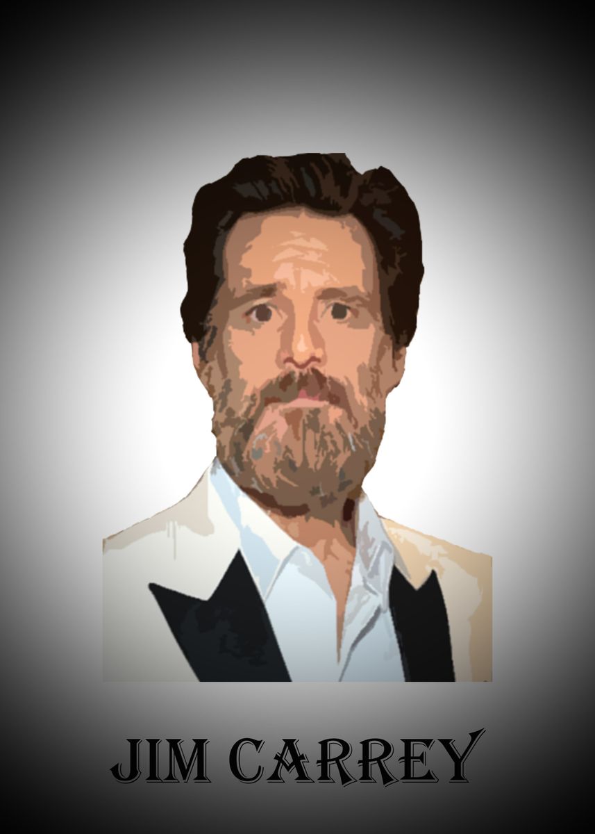 ' Jim Carrey Poster' Poster, picture, metal print, paint by Artur ...