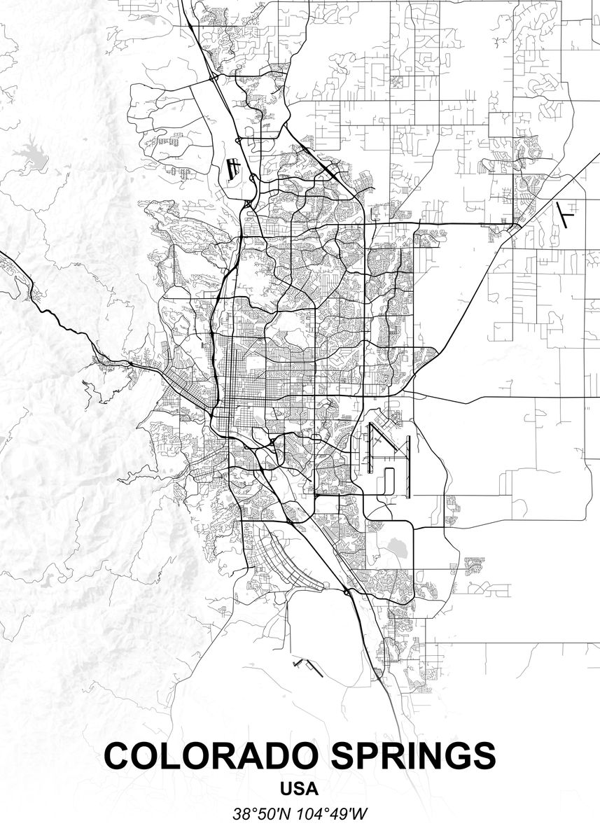 'COLORADO SPRINGS USA' Poster by Iwoko | Displate