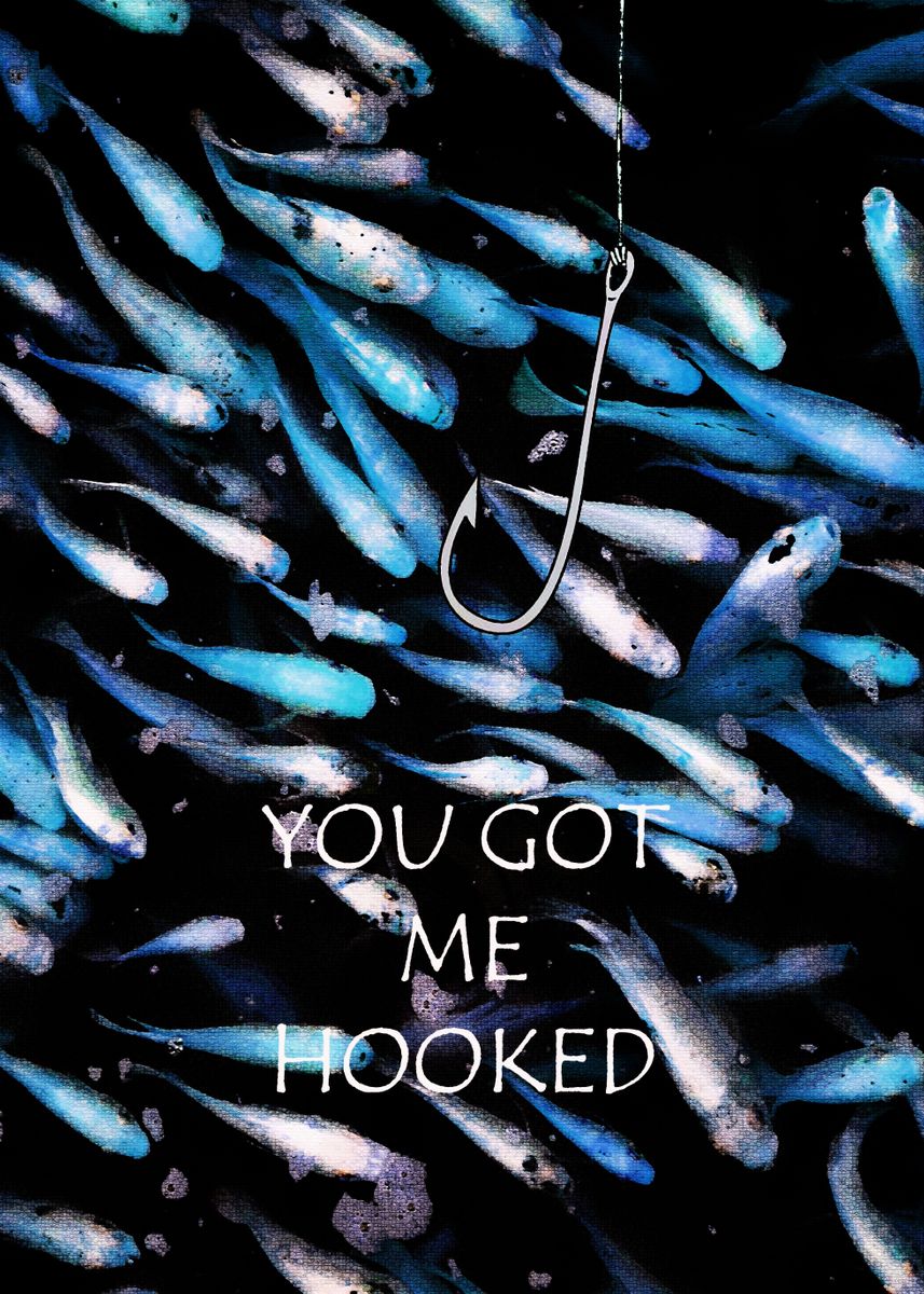 'hooked' Poster, picture, metal print, paint by Tadeja Bogša | Displate