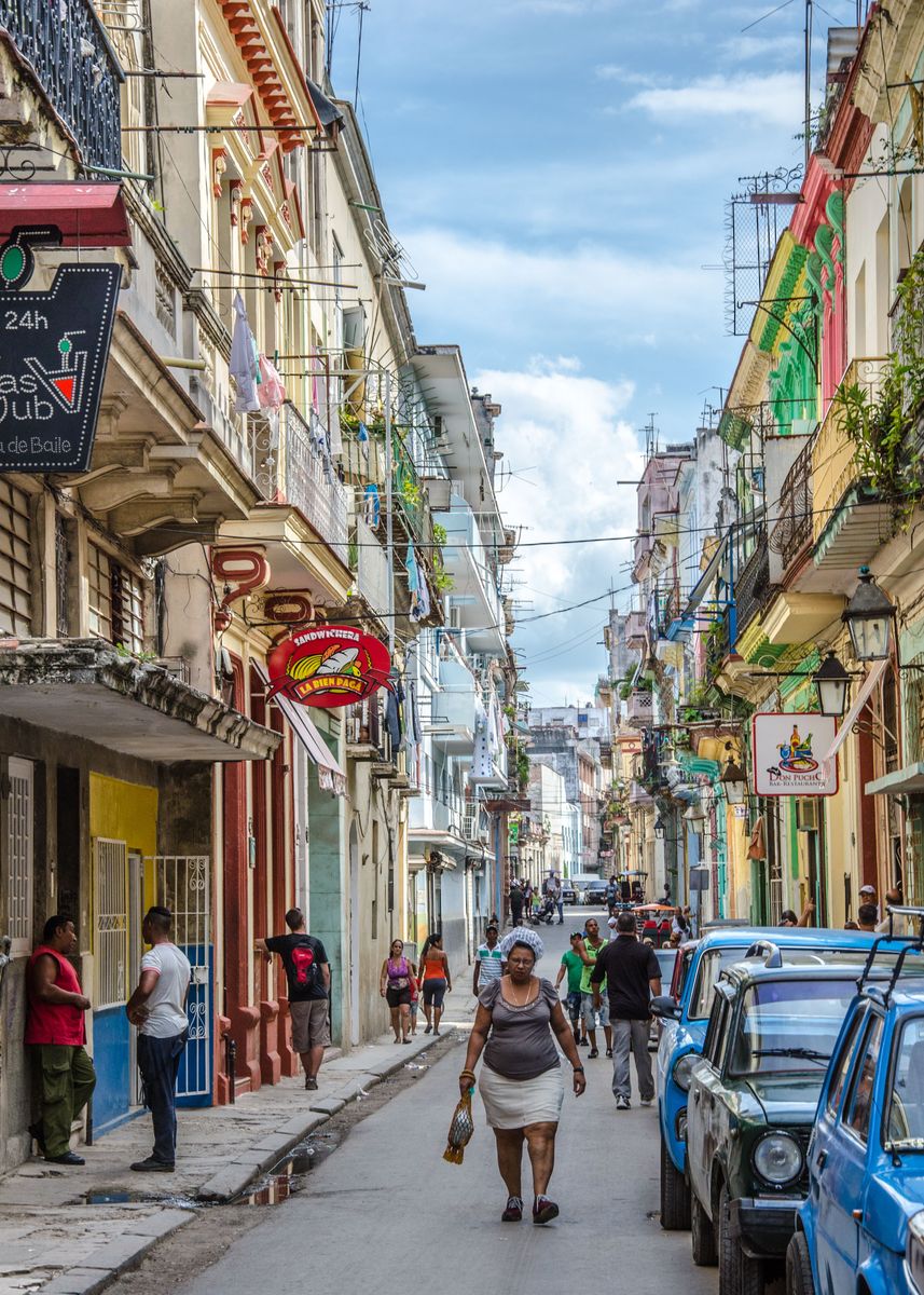 'Cuban Street V6' Poster, picture, metal print, paint by Philip Lesage ...