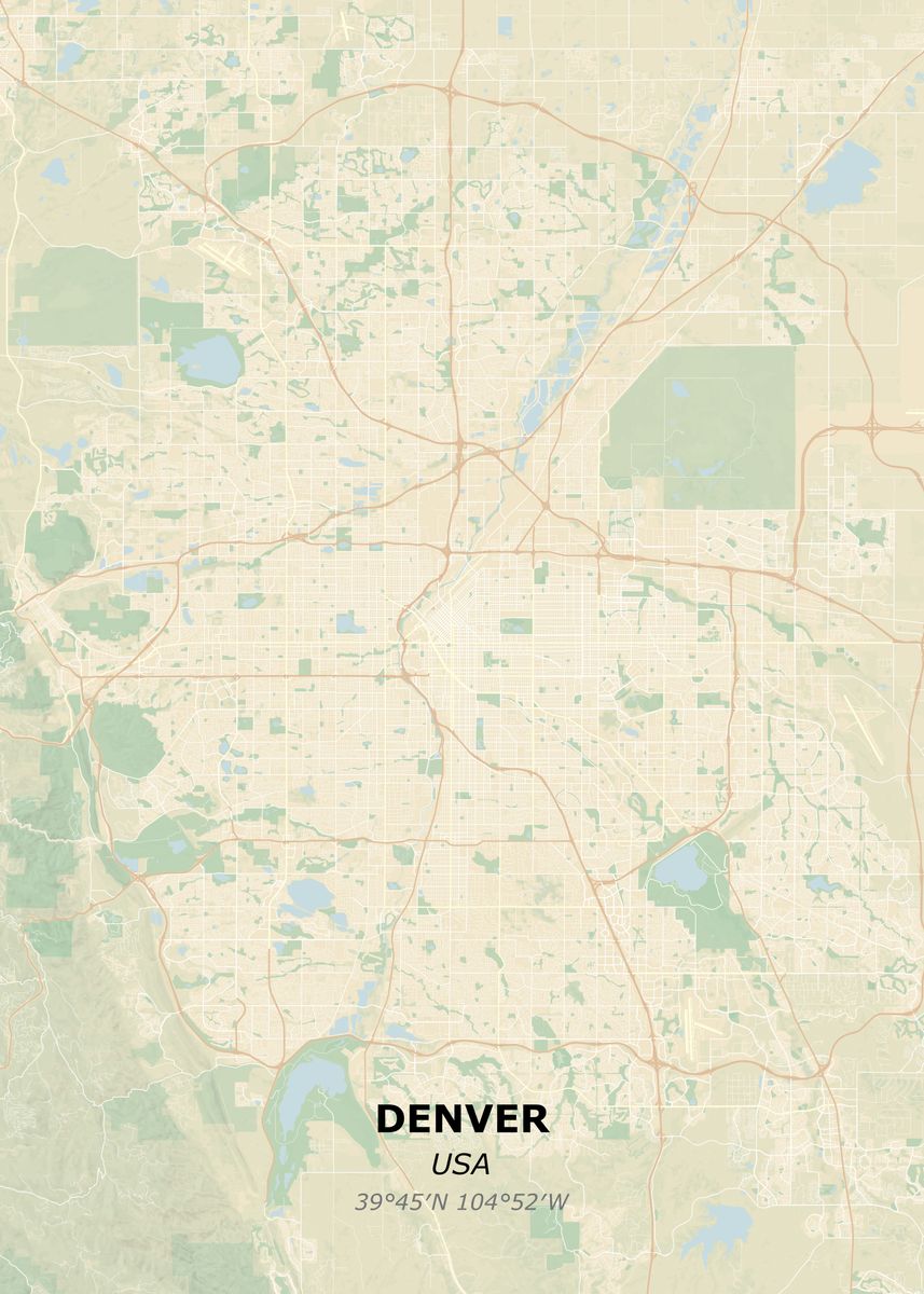 'DENVER city map' Poster by Iwoko | Displate