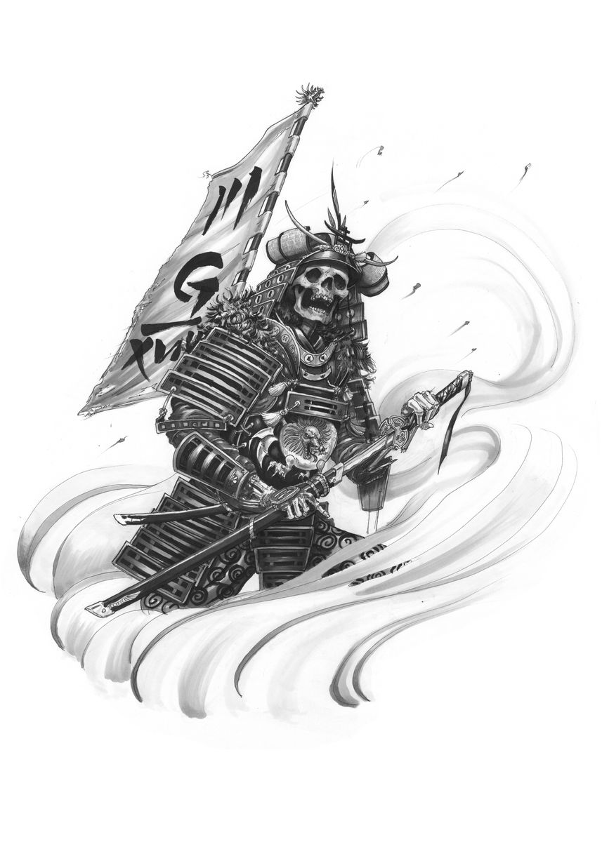 'Undead Ronin' Poster, picture, metal print, paint by Matt Gainan ...